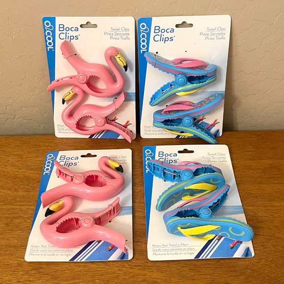 O2Cool | Other | Set Of 8 Boca Towel Lounge Chair Clips Pink Flamingo ...